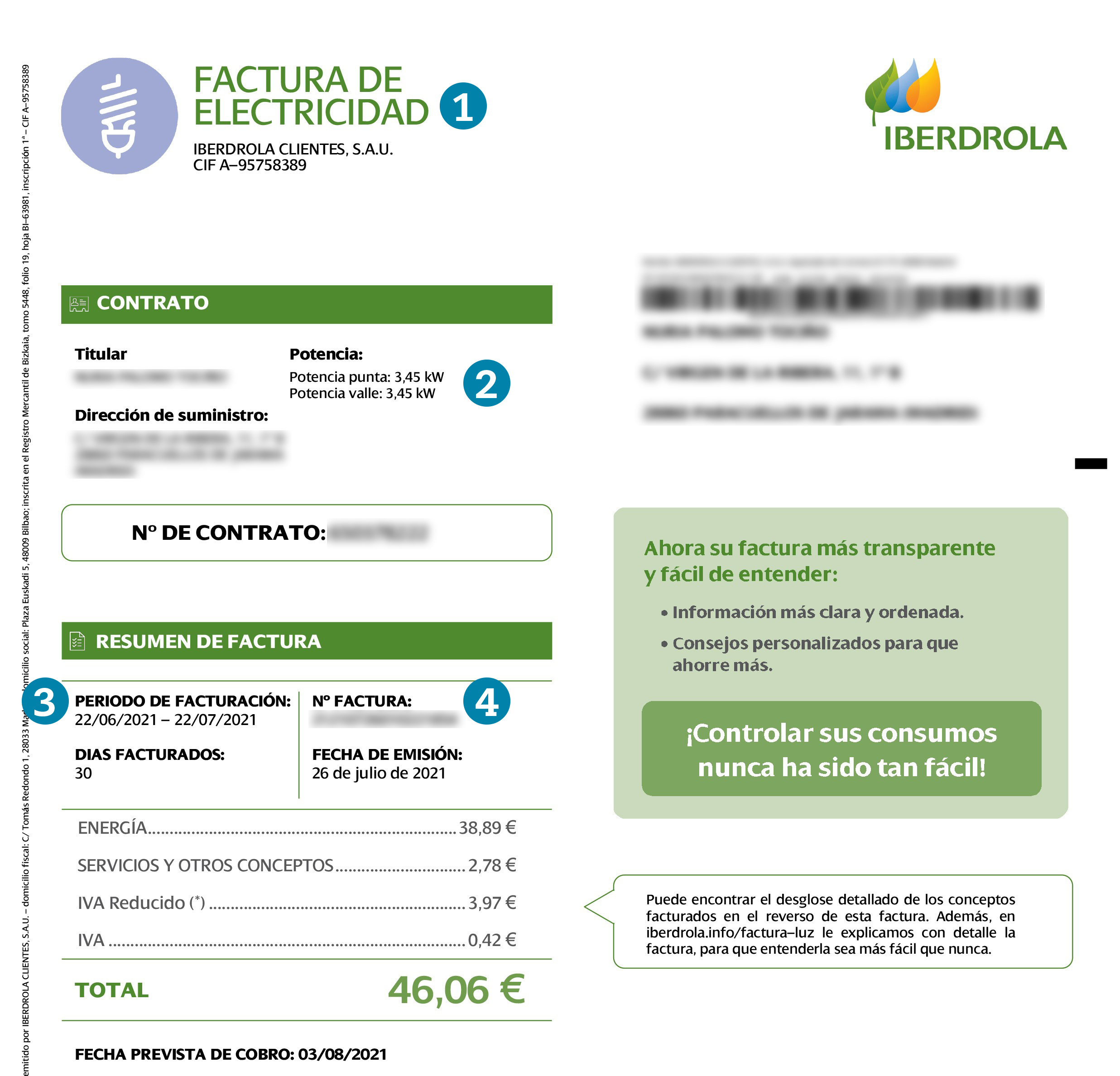 Factura De La Luz Iberdrola Diario Acoru a Factura De La Luz Iberdrola Diario Acoru a